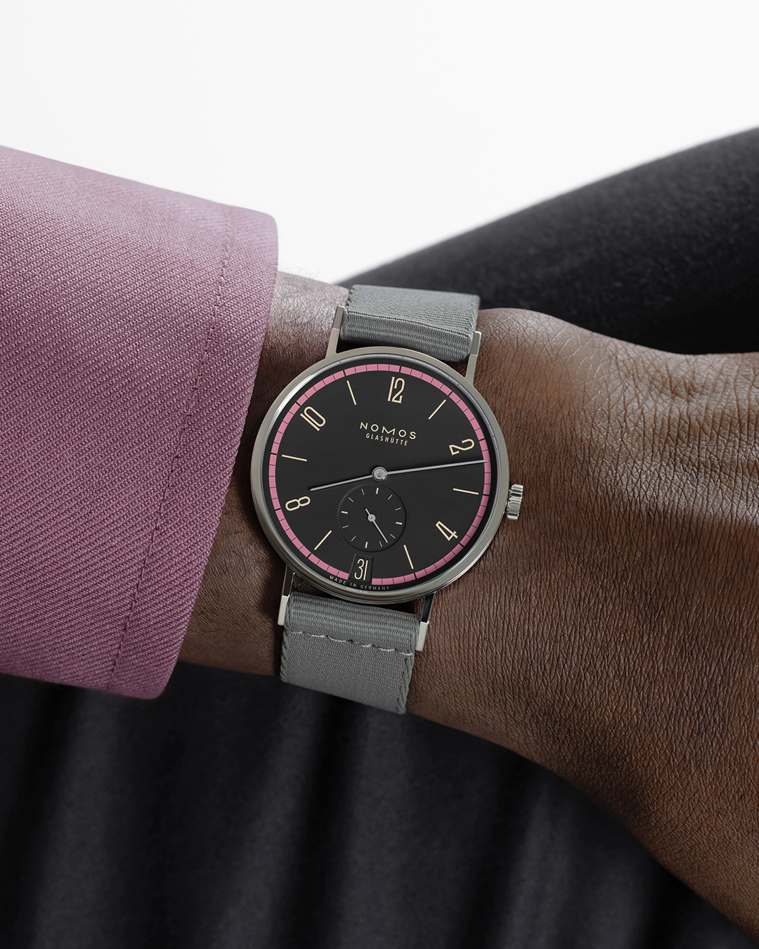 nomos_glashuette@instagram on Pinno: The pink minute ring looks even ...