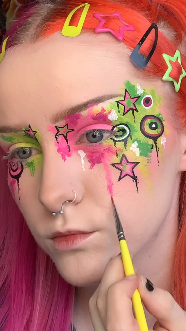 Video by Maddy Harms 🥀 🦇 on Pinno: need to do more splatty makeup bc it ...