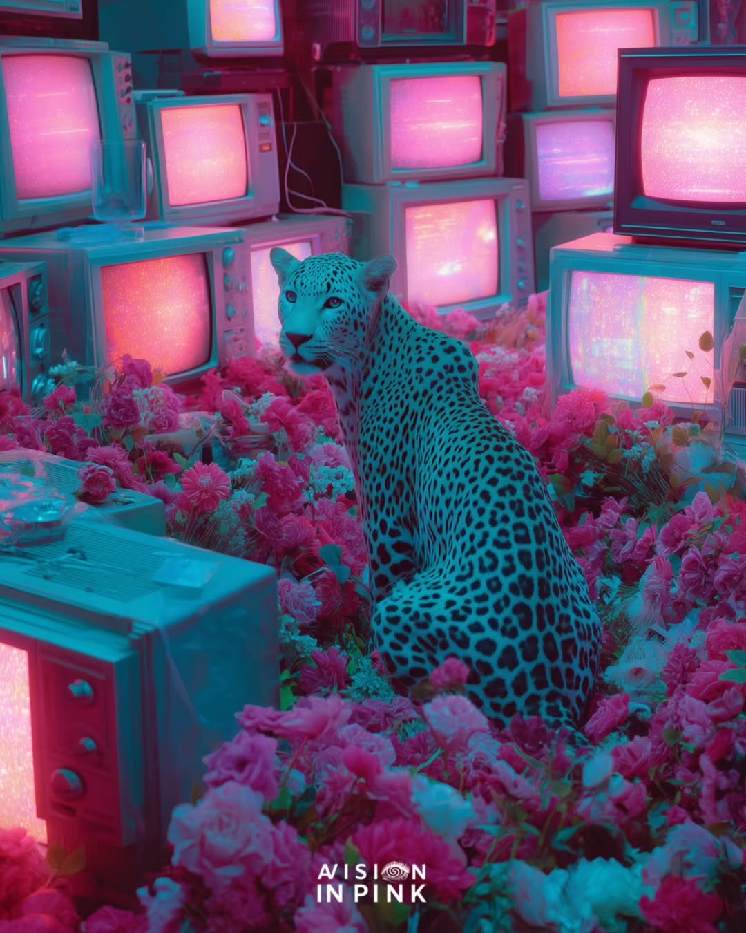 a_vision_in_pink@instagram on Pinno: #generativeart #leopard #leopards ...