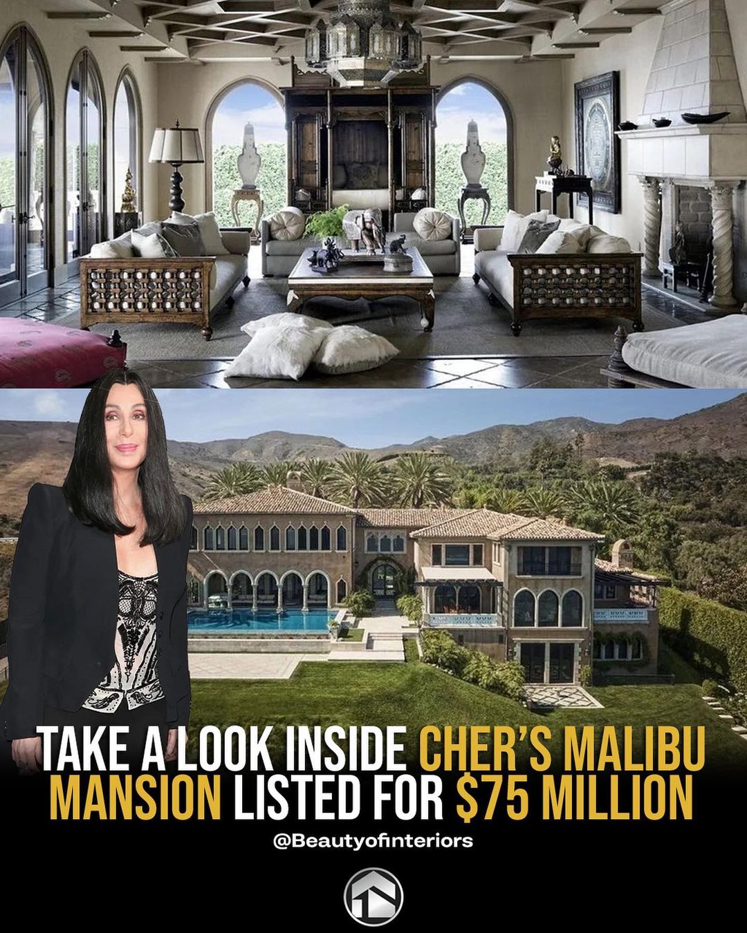 INTERIOR | DESIGN | LUXURY on Pinno: Cher’s Malibu Mansion: Luxury ...