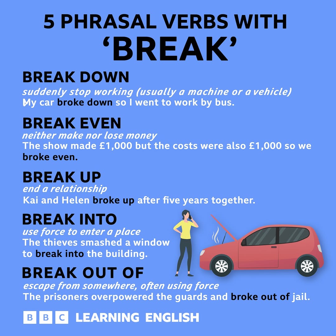 bbclearningenglish@instagram on Pinno: How many phrasal verbs with ...