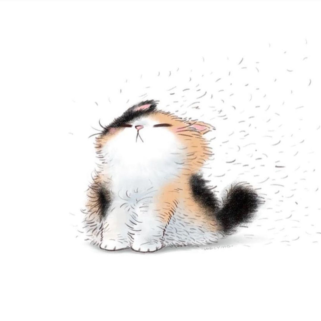 artguide_illustration@instagram on Pinno: Melting cat 🐱 Comment your ...