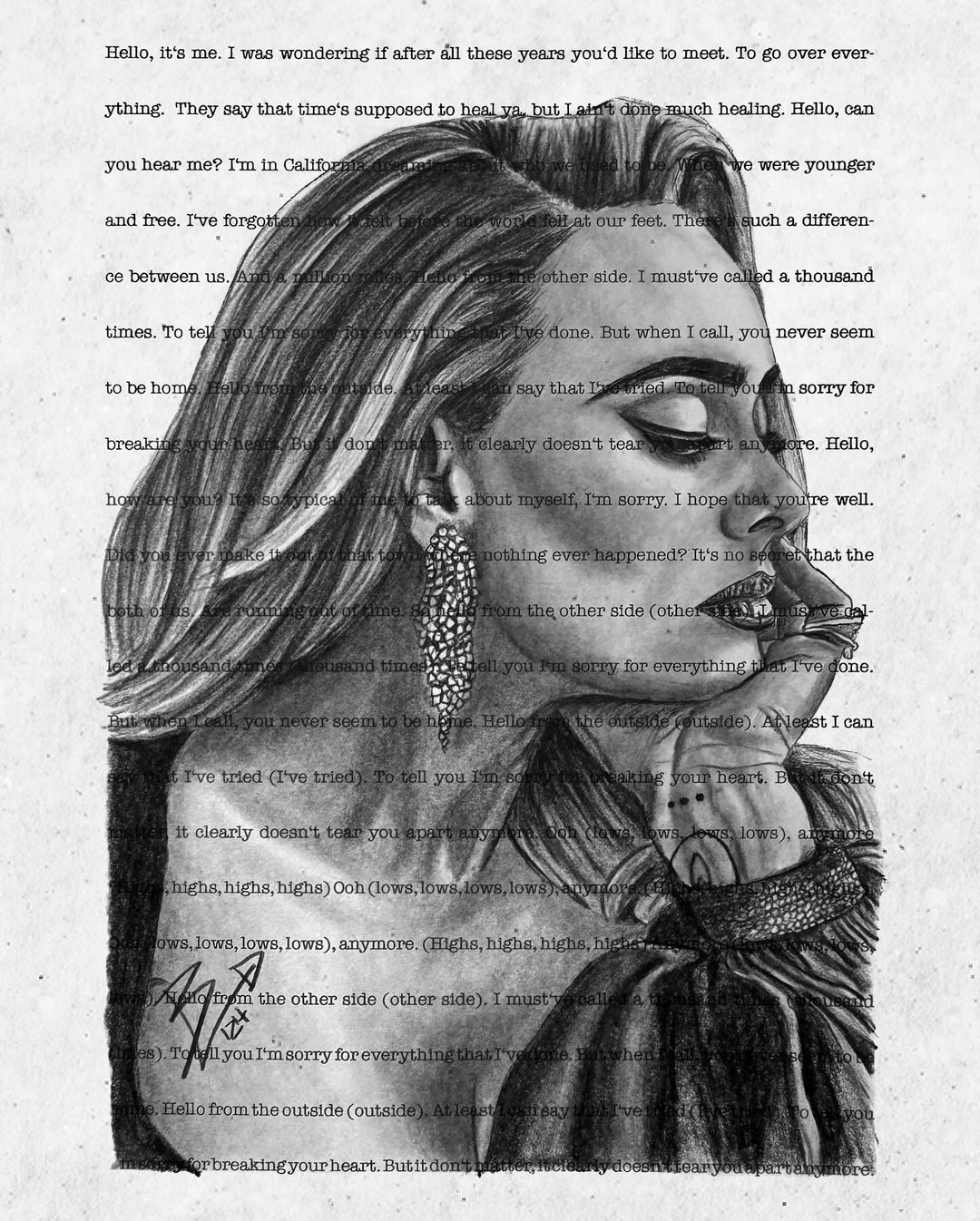 crystieart@instagram on Pinno: This is my drawing of @adele@instagram o...
