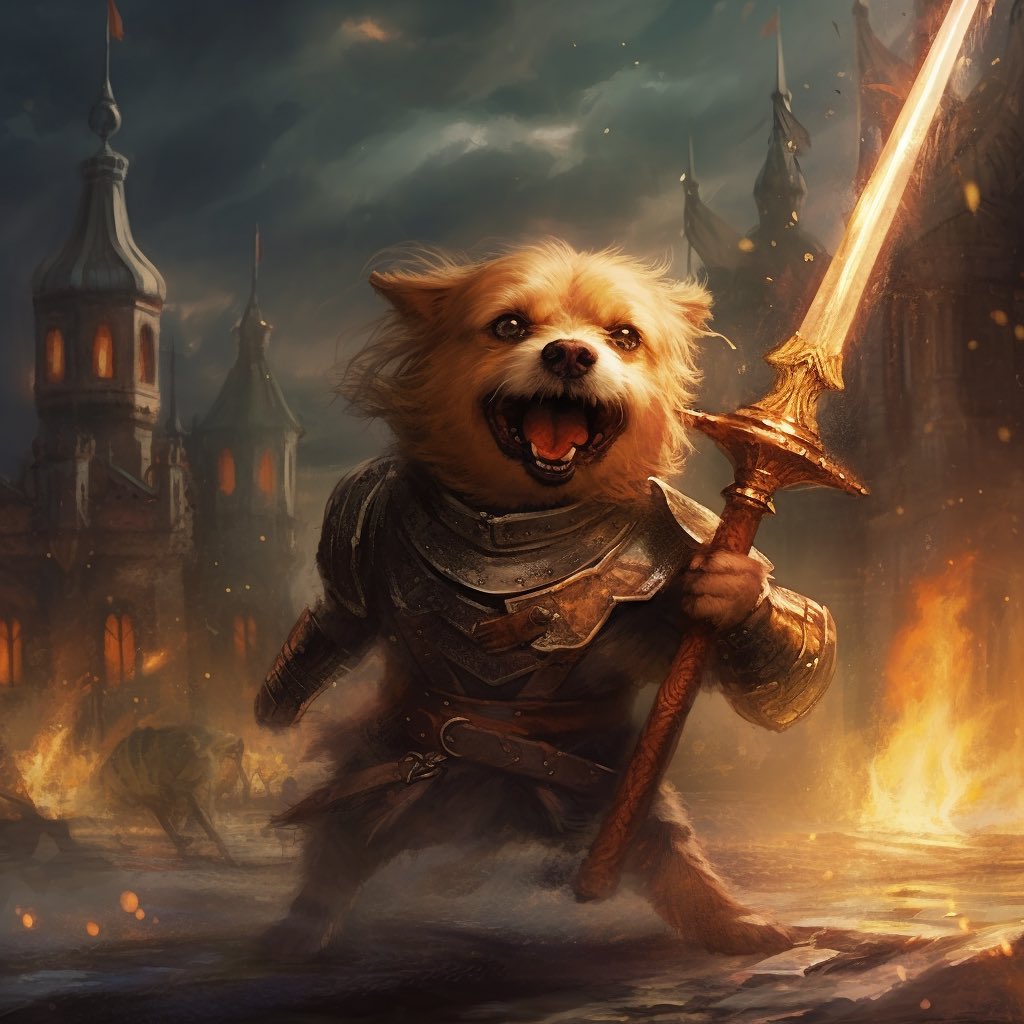 AI Characters Art on Pinno: Dog Knights #aiart #aiartworks #aiartda...