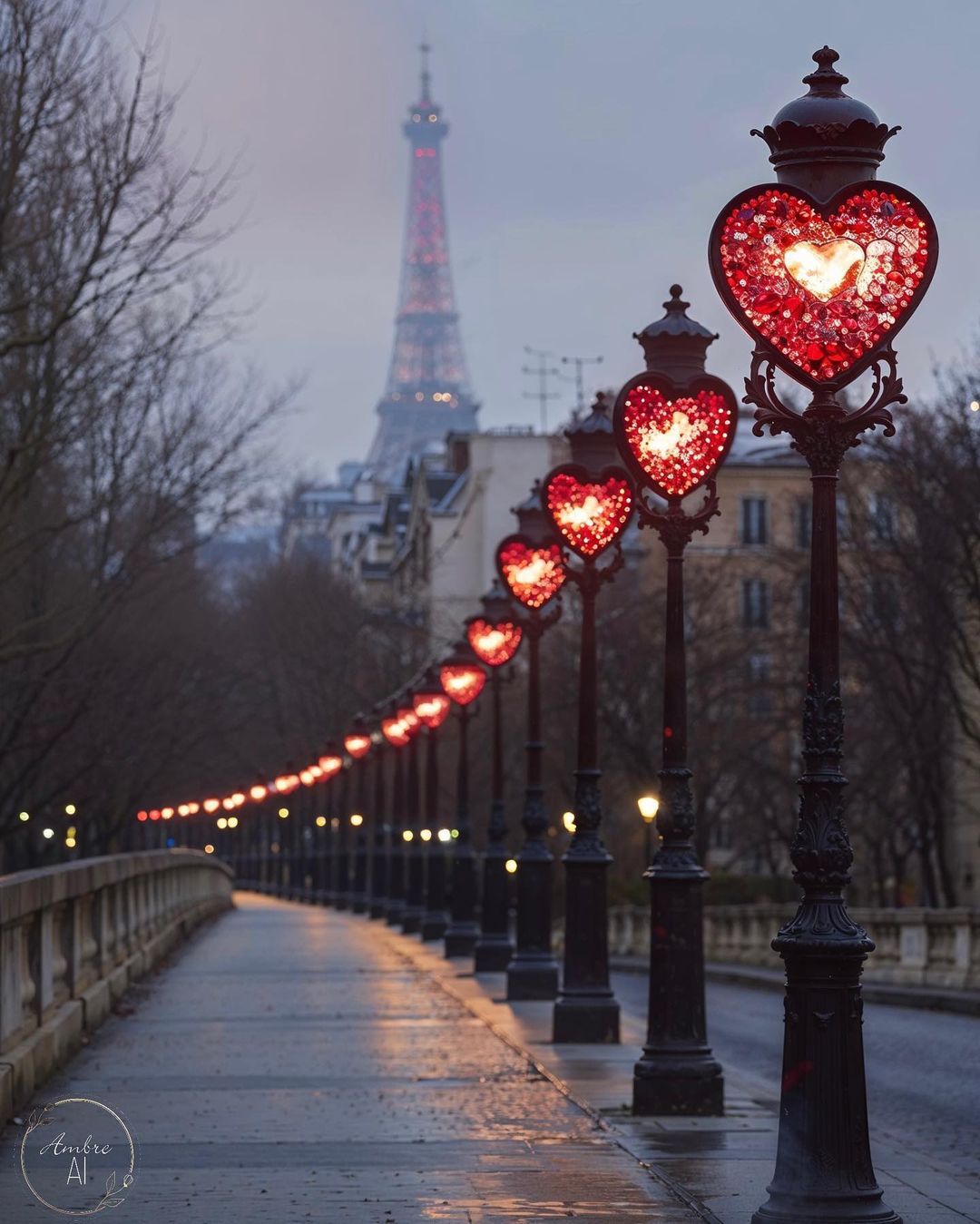 ambre_ai@instagram on Pinno: City of love ️ happy Valentine’s day