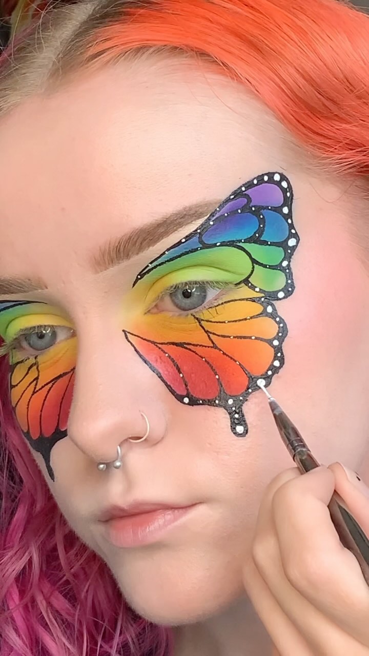 Video by Maddy Harms 🥀 🦇 on Pinno: the rainbow butterfly makeup of ur ...