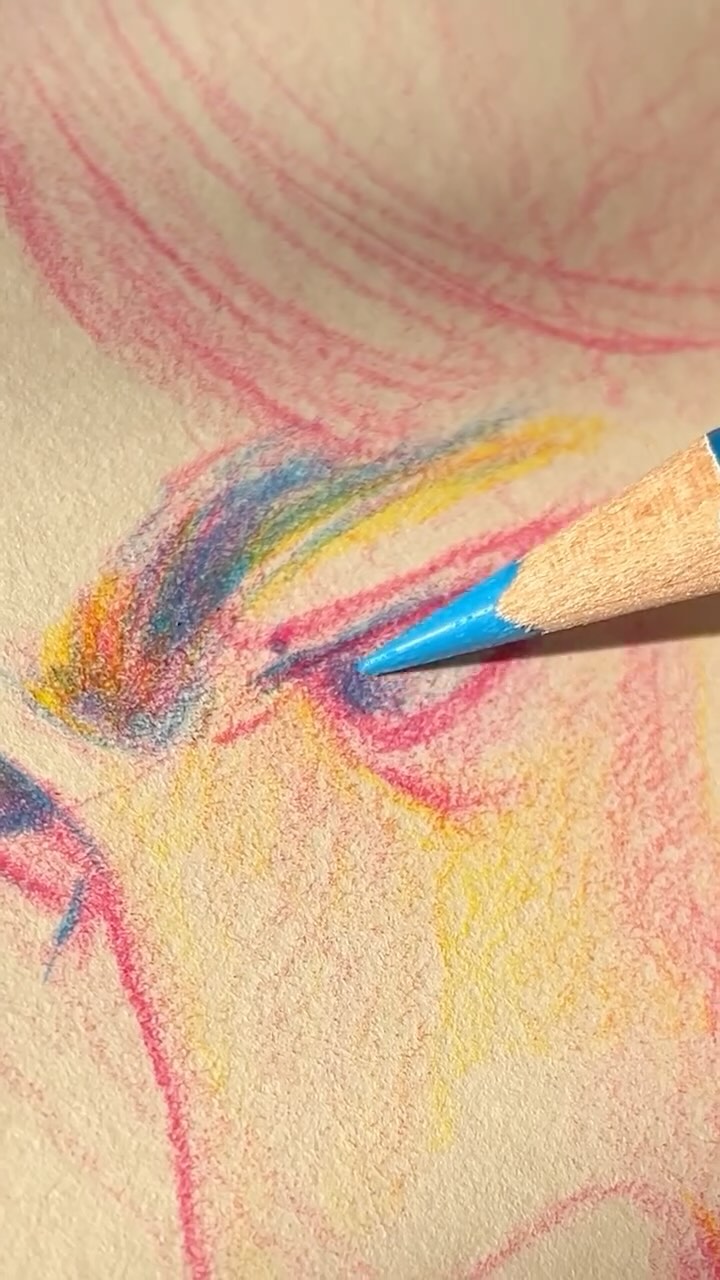 ps.rathour@instagram on Pinno: Self Portrait Using only 3 pencil colors...