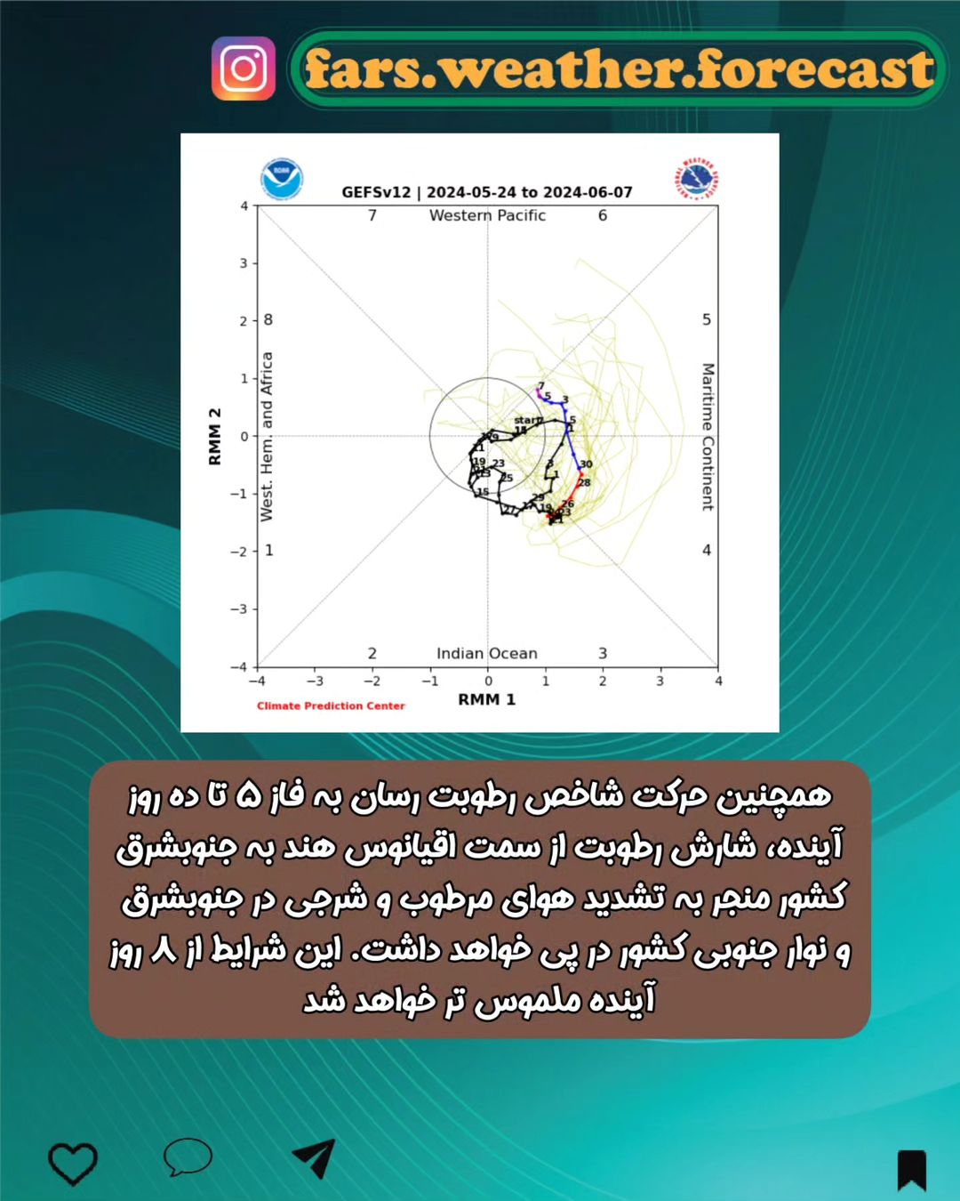 fars.weather.forecast@instagram on Pinno: تغییرات جو بصورت افزایش دما و ...