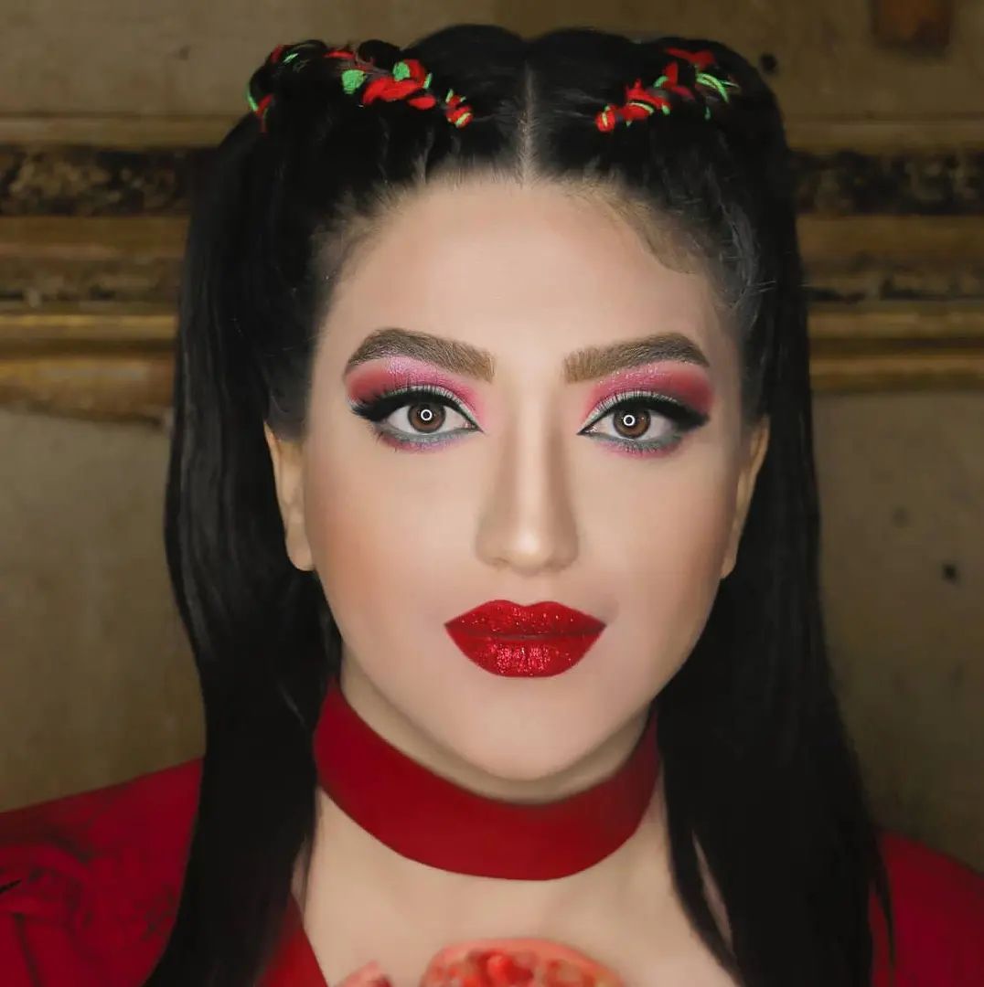 elham_hamidi_makeup@instagram on Pinno: میکاپ زیبای یلدای🍉🍉 بهله ...