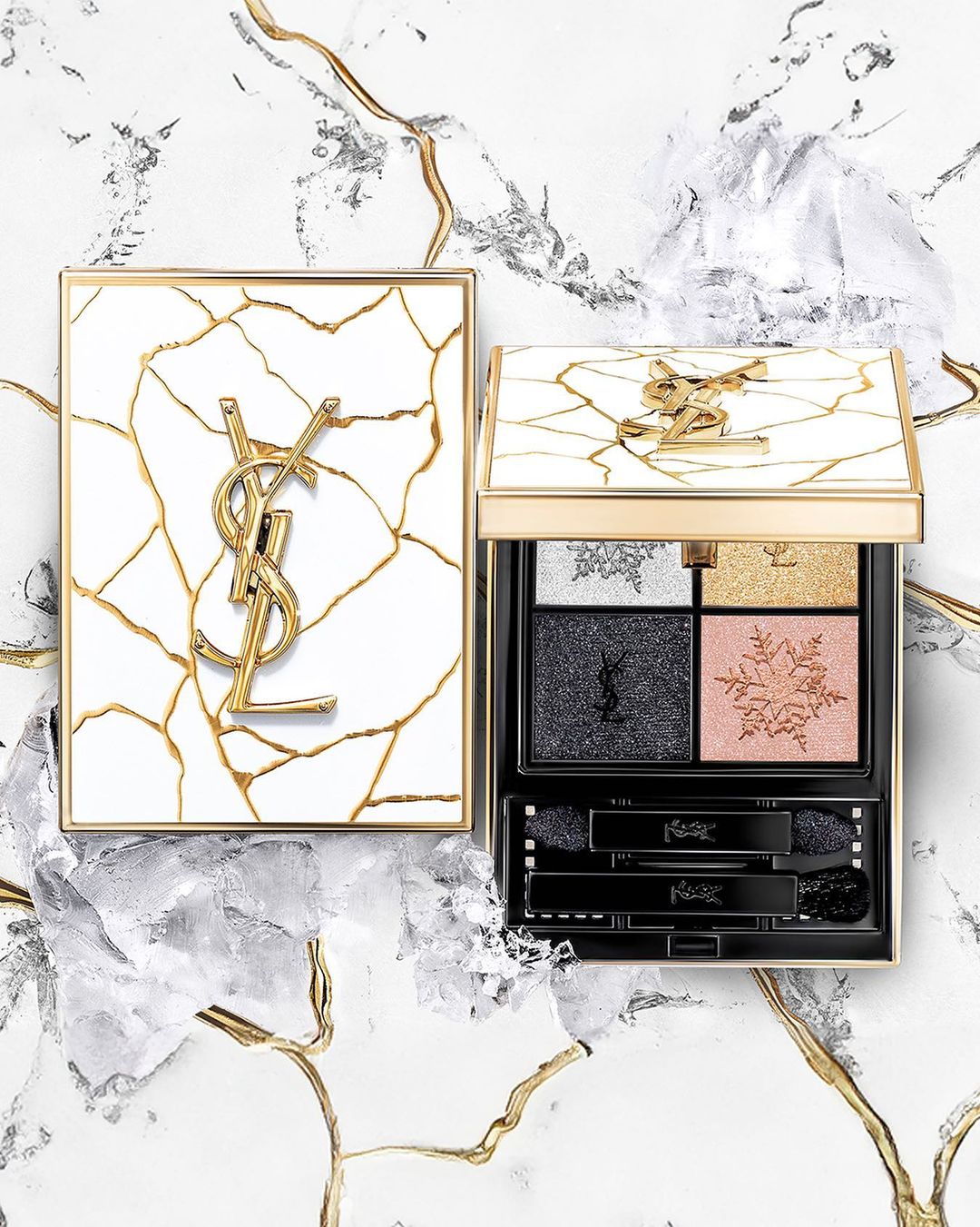 yslbeauty@instagram on Pinno: An icon embossed in golden marble. Discover the limited edition ...