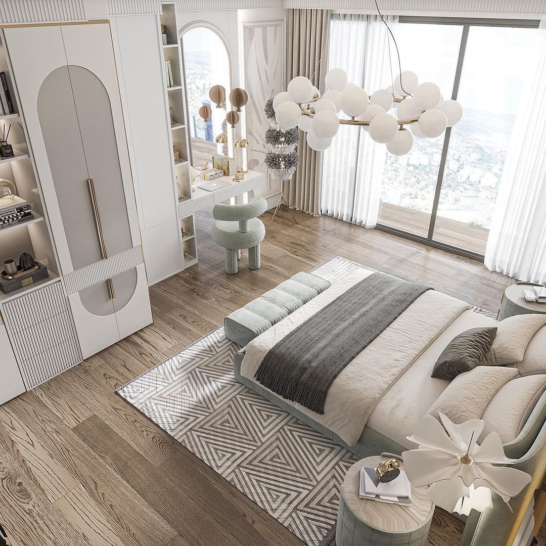 luxy___homes@instagram on Pinno: LARA BEDROOM 🤍💚 Dreamy Modern Bedroom de...