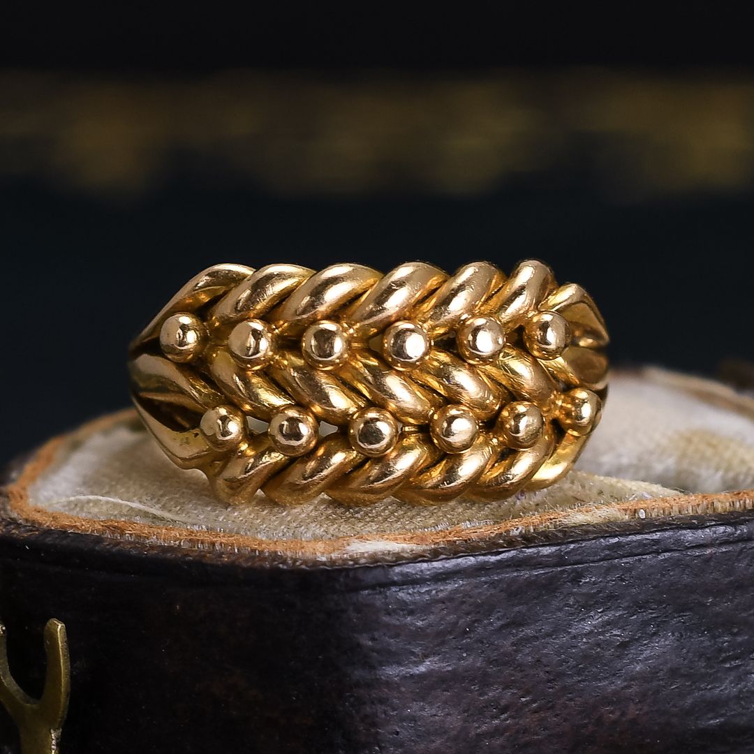 _butterlaneantiques@instagram on Pinno: This cool braided keeper ring ...