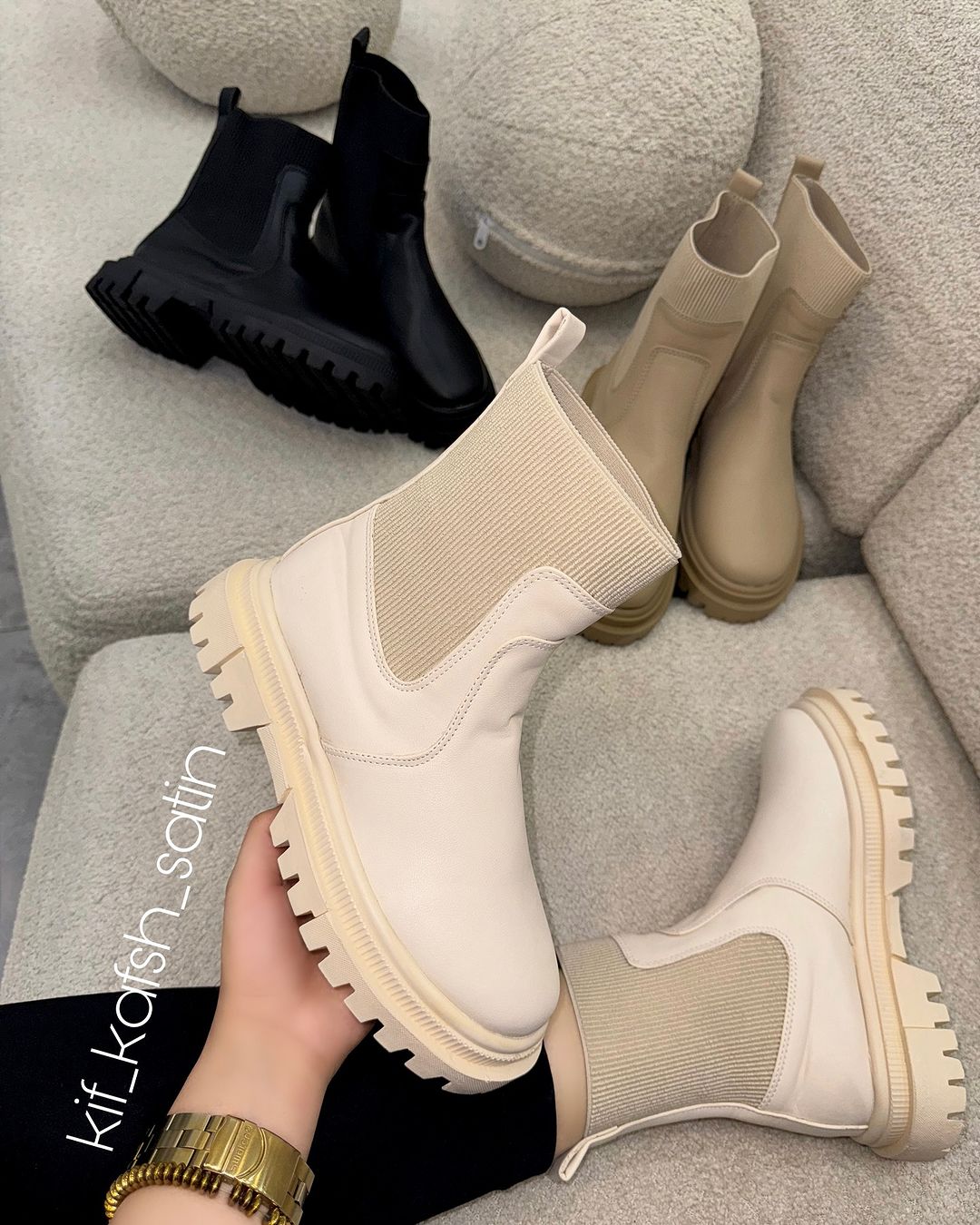 kif_kafsh_satin@instagram on Pinno: نیمبوت کشی پرطرفدار و راحت😍 ⚪️موجود ...